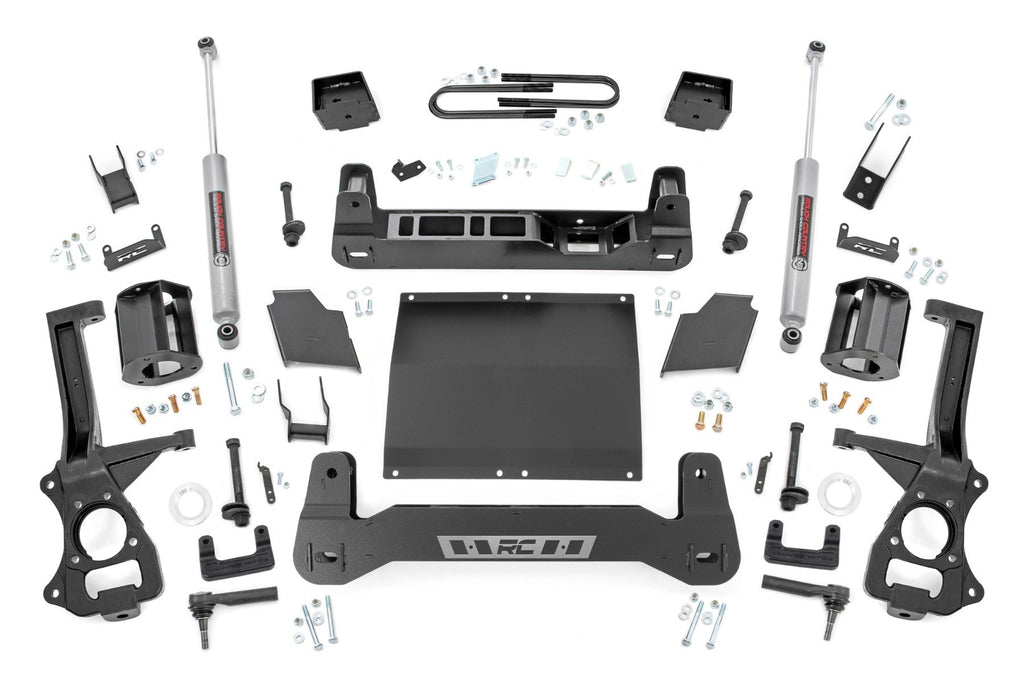 Rough Country 6" Lift Mono Leaf Rear Diesel Chevy Silverado 1500 4wd 2